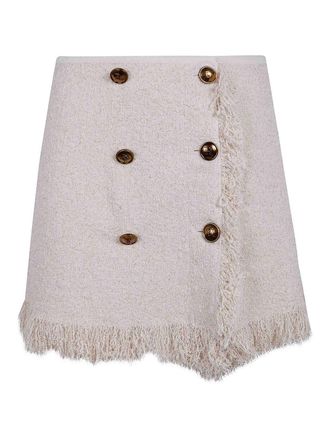 Elisabetta Franchi Mini Jupe - Blanc