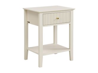 Vente-Unique Nachttisch 1 Schublade & 1 Ablage - MDF - Beige - NIRIVA