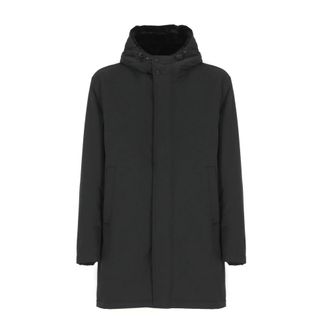 Herno Schwarzer Gepolsterter Parka mit Kapuze - - Coats - Herren - Schwarzk - M