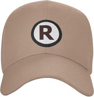 Generic Casquette de baseball classique unisexe avec lettre R - Casquette de baseball r&eacute;glable pour adulte - Cadeau dext&eacute;rieur pour femme et homme