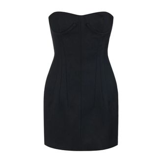 Elisabetta Franchi Cool wool mini dress - - Dresses - Damen - Schwarzk - 2XL