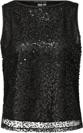 QS by s.Oliver Blusentop Bluse Paillettentop