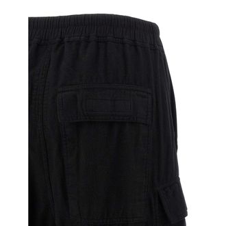 Rick Owens Dropped-Crotch Wide-Leg Cotton Cargo Pants - Black