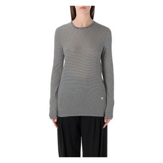 Tom Ford Gestreiftes Langarm-T-Shirt - - Tops - Damen - Schwarzk - XS