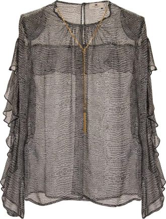 Elisabetta Franchi Femme, Blouses et Chemises, Noir, Taille: 42 FR Blouses