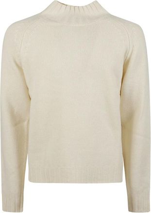 Aragona Pull Col Roul&eacute; Regular Raglan - Homme - Pulls - Blanc - Taille: M