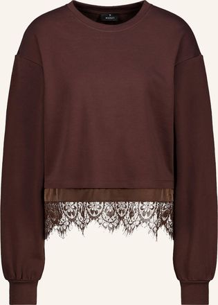 Monari Monari Sweatshirt Mit Spitze braun