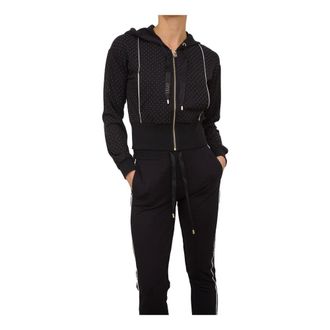 Liu Jo Femme, Sweatshirts et sweats à capuche, Noir, Taille: 38 FR SweaT-shirt Noir Zippé