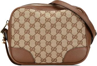 Gucci Hobo Bags - GG Canvas Bree Crossbody - Gr. unisize - in Braun - f&uuml;r Damen