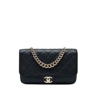 Chanel Pre-owned Quilted Caviar Leather Satchel - - Pre-owned - Damen - Schwarzk - ONE SIZE