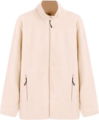 Generic Vestes en polaire chaude pour femme - Double &eacute;paisseur - Manteau dhiver et dautomne avec col montant pour les voyages d&eacute;contract&eacute;s, beige, XXL