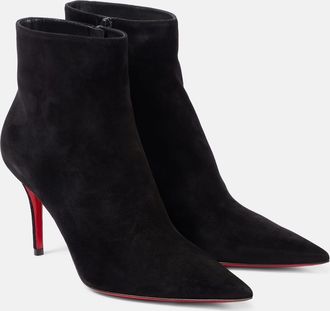 Christian Louboutin Ankle Boots So Apostropha 80 aus Veloursleder