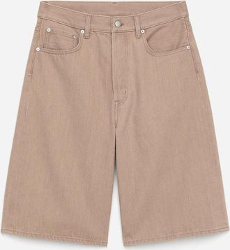 Arket Lange Jeansshorts -Beige