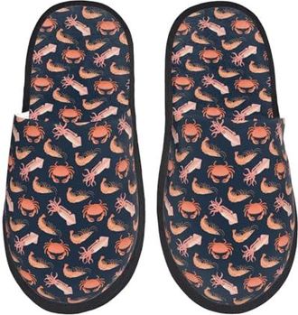 Generic Pantoufles Unisexes Crevette Chaussons DIntérieur Confort Lavable Chaude Pantoufles, Pour Femmes, Mariage, Fête, M