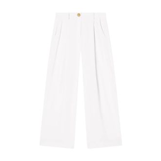 A|X Armani Exchange Flie&szlig;ende Cr&ecirc;pe-Hose - - Trousers - Damen - Wei&szlig; - 3XS