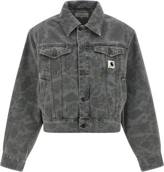 Carhartt Work in Progress Femme, Vestes, Gris, Taille: 36 FR Denim Vestes