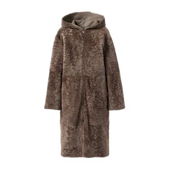 Joseph Femme, Manteaux, Gris, Taille: 38 FR Henner Reversible Shearling Coat