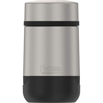 Thermos Guardian Collection by Thermos 18 Ounce Stainless Steel Travel Food Jar, Matte Steel with Expresso Black, 530ml