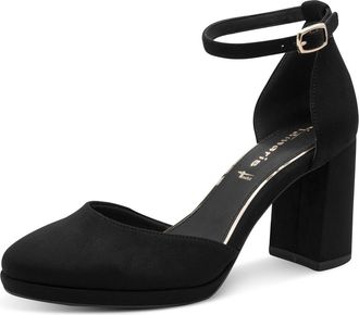 Tamaris Damen Pumps mit Blockabsatz, schwarz, 36 EU
