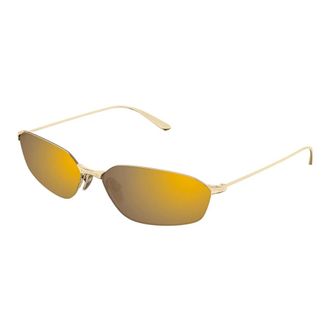 Balenciaga Elegante Goldene ovale Sonnenbrille - - Accessories - Damen - Gelb - ONE SIZE