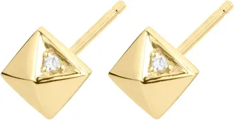 Edenly Ohrringe Schöpfung - Rohdiamanten - Gelbgold - 18 Karat