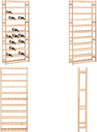 vidaXL Vidaxl - Weinregal für 77 Flaschen Kiefernholz - Weinregal - Weinregale - Home & Living - Beige