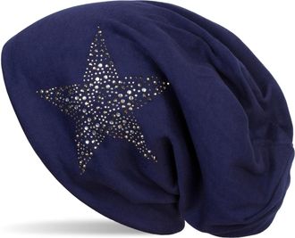 styleBREAKER M&uuml;tze Beanie M&uuml;tze mit Strass Nieten Stern