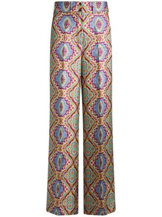 Etro pantalon &agrave; imprim&eacute; Mason - Bleu