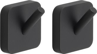 Gedy Tonga Kleiderbügel-Set, Schwarz, matt, 2 Stück