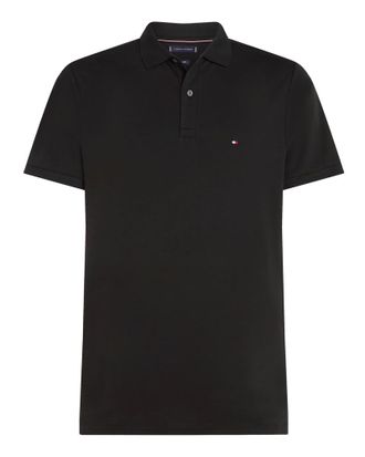 Tommy Hilfiger Glattes Poloshirt in jersey-Qualit&auml;t mit Logo-Stickerei in