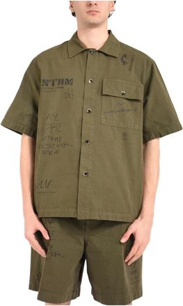 Nine In The Morning Homme, Chemises, Vert, Taille: L Short Sleeve Shirt