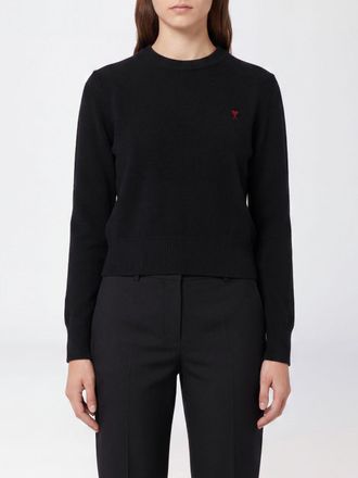 Ami Pull slim fit en pure laine m&eacute;rinos avec logo Ami de Caur brod&eacute;