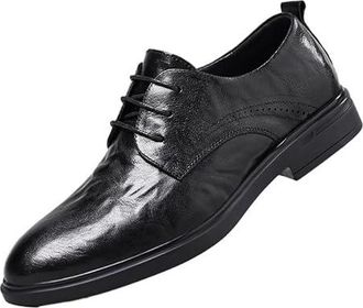Generic Richelieus Classiques &agrave; Bout Golf for Hommes, Style Brogue Britannique, Chaussures habill&eacute;es en Cuir Rehaussantes, Lacets, &eacute;l&eacute;gantes et Formelles