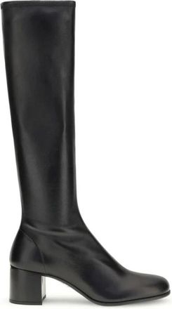 Prada Schn&uuml;rstiefeletten aus Leder mit klobiger Sohle - - Shoes - Damen - Schwarzk - 38 EU