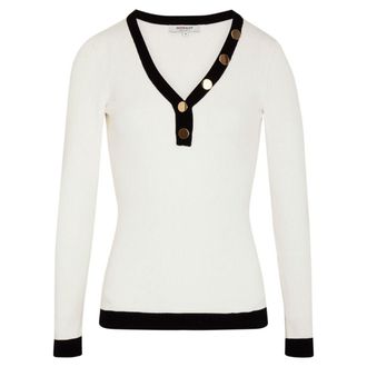 Morgan Damen-Pullover, Off White/Schwarz, Medium