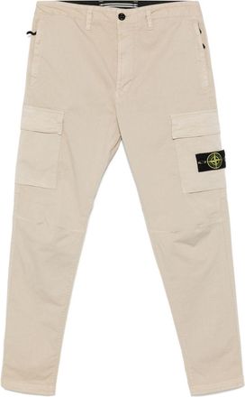 Stone Island Tapered-Hose mit Kompass-Patch - Nude