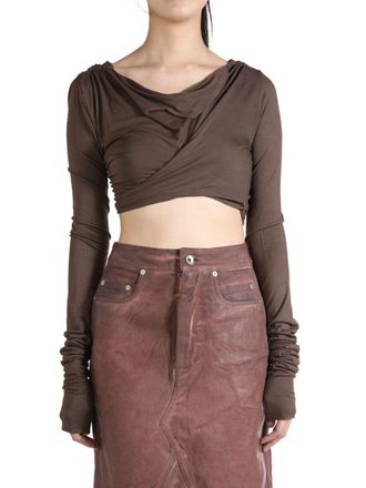 Rick Owens asymmetric-design top - Braun
