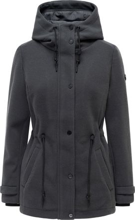 Navahoo Damen &Uuml;bergangsjacke L&auml;chelstern mit Kapuze in Wolle-Optik