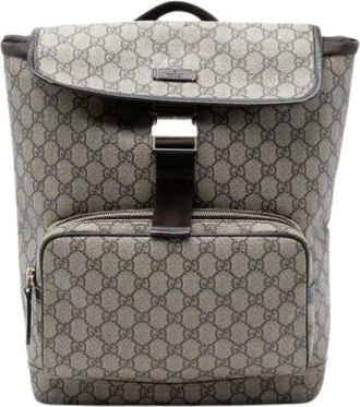 Gucci unisex, Pre-owned, Beige, Taille: ONE Size Sac &agrave; dos en toile enduite Pre-owned