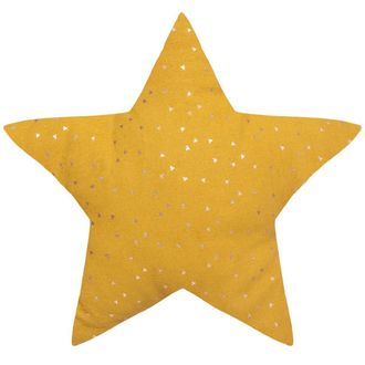 Atmosphera Atmosphera - Kinderkissen Berlingot Stern - Baumwolle - ockergelb - 40x40 cm - Ocker