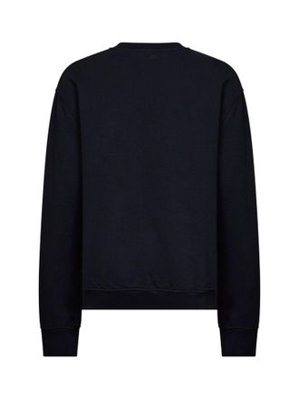 Ami Womens Crewneck Sweatshirt Ami De Coeur Black Cotton Organic Sweatshirts Sweater