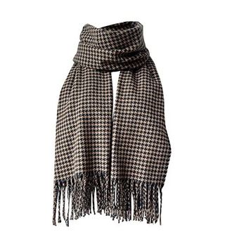 Generic Écharpe tartan motif pied-de-poule douce et confortable polyvalente pour femme et homme - Écharpe à carreaux classique - Écharpe à carreaux - Écharpe 