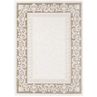 Un amour de tapis Unamourdetapis - Tapis salon et chambre 120x160 marron et gris rectangle tiss&eacute; motif simple LYN7 asta