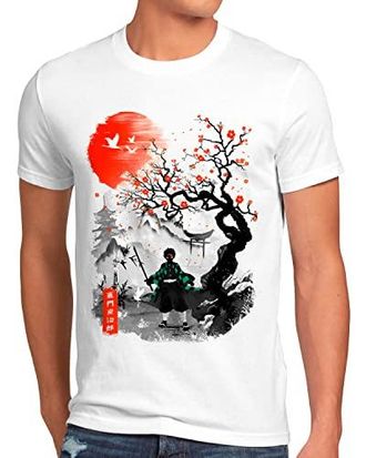 style3 Cherry Blossom Sumiko T-Shirt Homme Demon Anime Japan Manga, Taille:XL