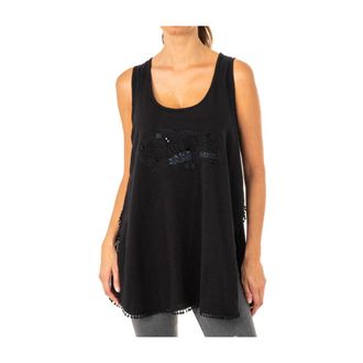 La Martina Stilvolles Tanktop mit Stickerei - - Tops - Damen - Schwarzk - S