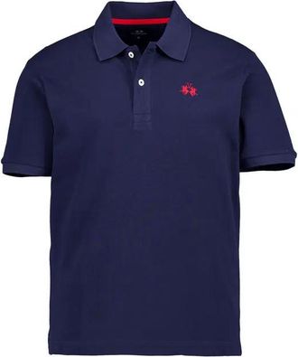 La Martina Herren Polo-Shirt blau Baumwoll-Piqu&eacute;