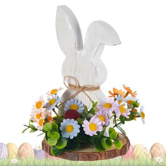 Generico Tischdekoration f&uuml;r Ostern, Holzdekoration, Fr&uuml;hlings-Tischdekoration, f&uuml;r Fr&uuml;hlingsfeier, Familientreffen, Restaurant, Nachttisch, Kopfteil, Wohnzimm