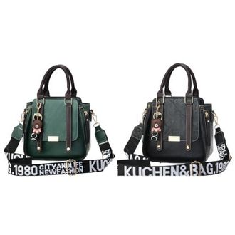 Generic Sac &agrave; main d&eacute;contract&eacute; en cuir PU pour femmes et filles, avec sangle r&eacute;glable, capacit&eacute; pour les sorties de travail et de