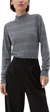 s.Oliver Womens 2121397 Langarmshirt mit Stehkragen, schwarz, 38