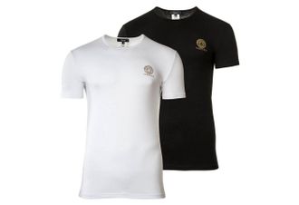 Versace T-Shirt Herren T-Shirt 2er Pack Baumwolle (Packung, 2er Pack)